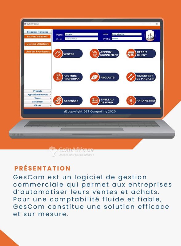 Matériel Marchés & Commerces Logiciel de gestion d'entreprise Gescom au ...