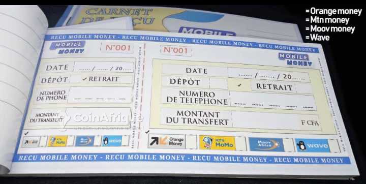 Services Web, Design & Photo Conception carnet reçu mobile money - 240 ...