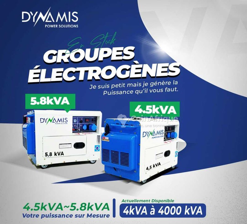 Energie, Groupes Electrogène & Panneaux solaires Groupes électrogènes Dynamis Power au Togo ...