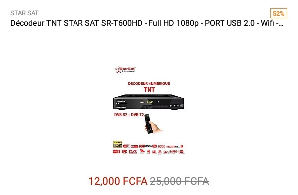 TV, box & Vidéo projecteurs Décodeur TNT Star Sat neufs et occasions en Côte d'Ivoire ...